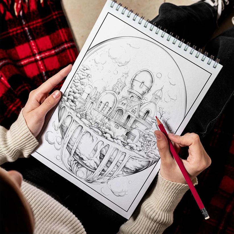 LBKHOUSE Bubble Worlds Coloring Book for Adult, Spiral Bound, Soft Cov ...