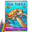 Sea Turtle Spiral Bound Coloring Book, Dive into 30 Calming Coloring P ...