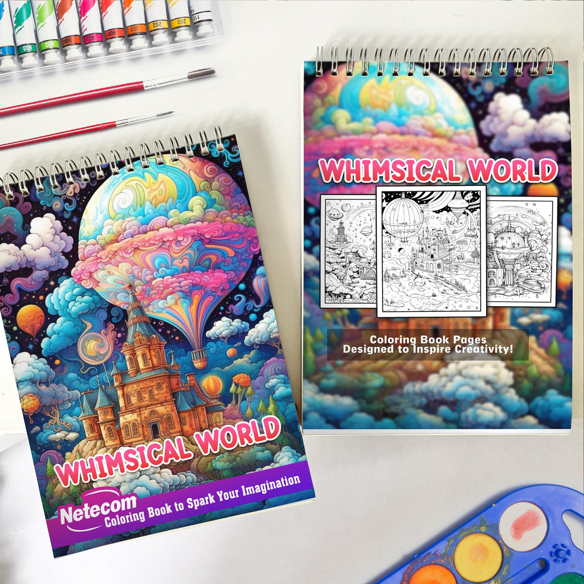 Whimsical World Spiral Bound Coloring Book, Enter the Whimsical World ...