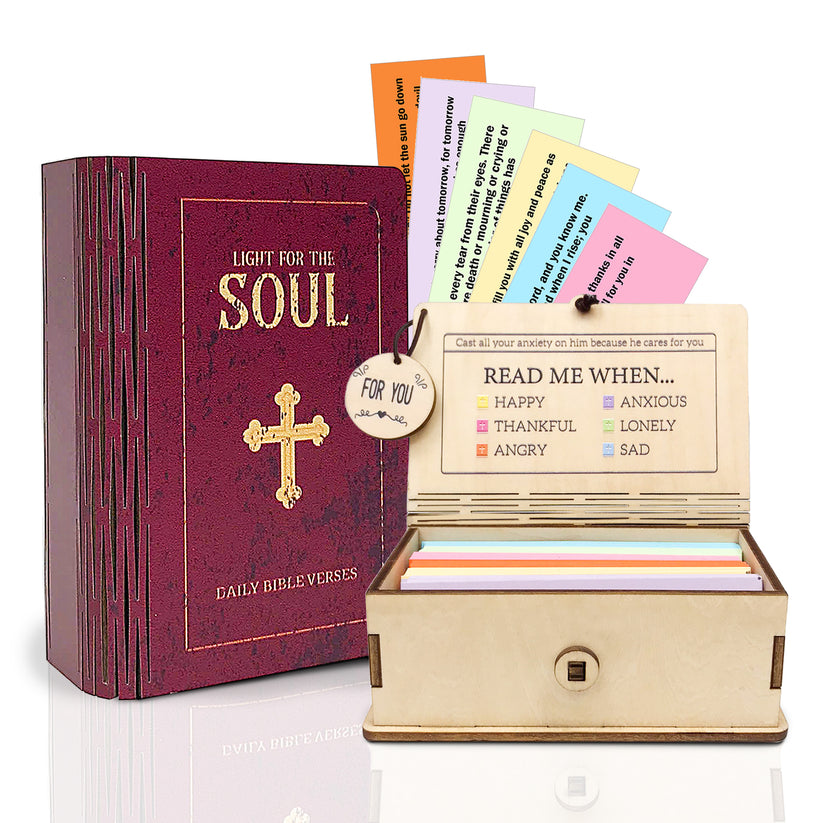 Netecom Bible Verse Cards Box (150 pcs), Read Me When Bible Verses With ...